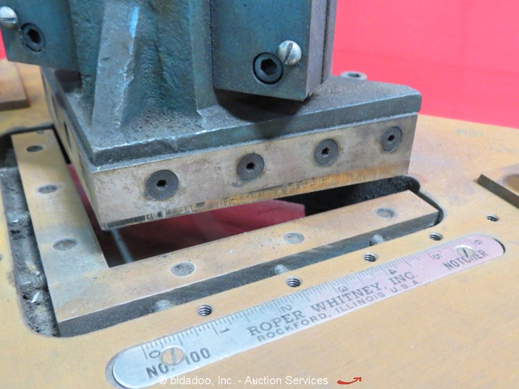 Roper Whitney No. 100 6" x 6" Corner Notcher Notching Machine w/Stand ...