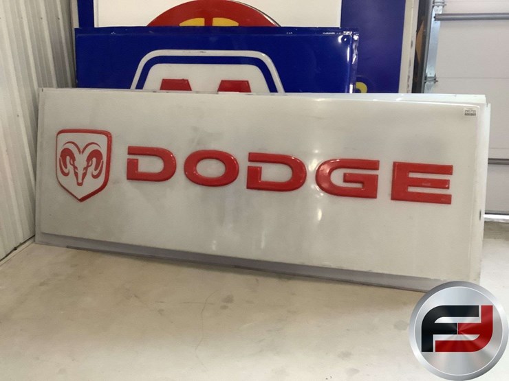 DODGE DEALER SIGN, 120" X 46" - Lot #, ANNUAL SPRING BIG BOY TOY ...
