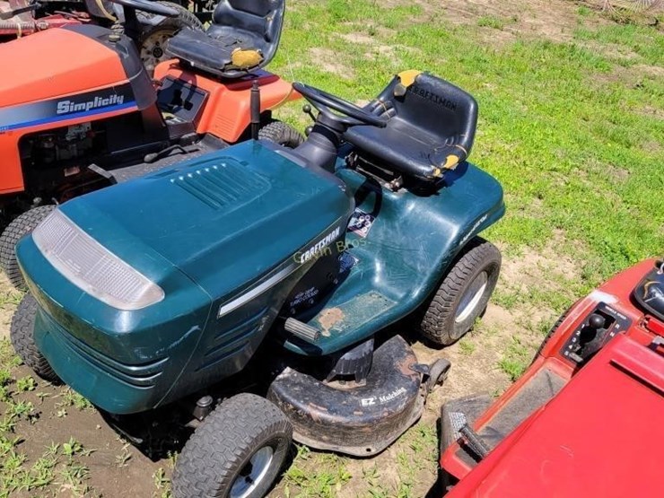 Craftsman riding lawn mower 42" deck - Lot #300, June Online Farm ...