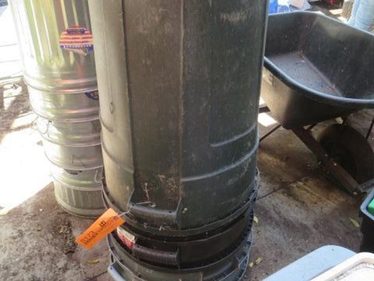 #8173 • (5) Poly Garbage Cans - Lot #8173, OH-DA-KO-TA Boy Scout Camp ...