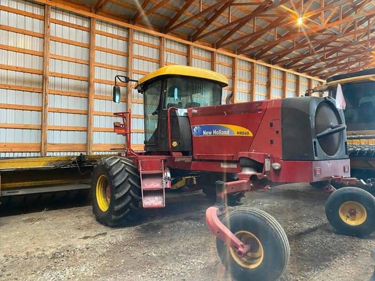 2013 New Holland 8040 Swather - Lot #1012, Duerre Farm Retirement ...