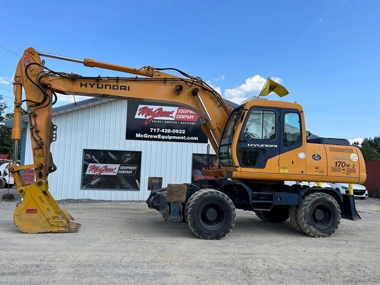 Hyundai Robex 170W-3 Wheeled Excavator - Lot #367, McGrew Equipment ...